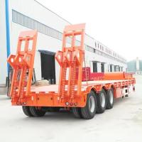 China 3 Axle Low Bed Semi Trailer for Heavy Duty Excavator Transport 13500X3000X1550 mm Size for sale