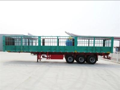 China Truck Trailer 2/3/4 Axles Cargo Animal Transport Fence Semi Trailer Side Wall Trailer for sale