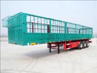 China Truck Trailer 2/3/4 Axles Cargo Animal Transport Fence Semi Trailer Side Wall Trailer for sale