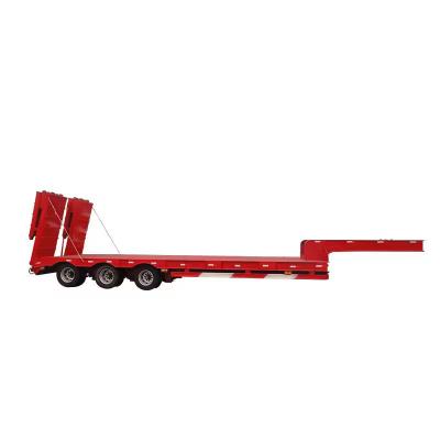 China 3 Axle 70 Ton 40 FT 40 Ton Loader Iron Hydraulic Used Lowbed Truck Lowboy Low Bed Semi Trailer for sale