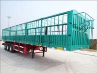 China 40FT 3 Axles Flatbed Truck Fence Semi Trailer with 8.12.16 Tire Number and Van-type for sale