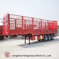 China 60t Capacity Livestock Semi Trailer with Door for Animals Transportation and Durable for sale