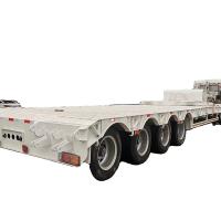 China 1820mm Tread 12 Tire Number Heavy Duty Gooseneck Low Loader Low Bed Lowboy Truck Trailer for sale
