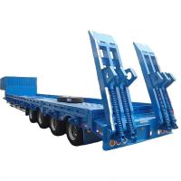 China Heavy Duty 100-200 Tons Flatbed Floor Modular Low Bed Trailer Consult Customer Service for sale