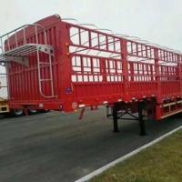 China 1 Year After-sales Service Van-type Livestock Transporter Semi-Trailer with Cattle Fence for sale