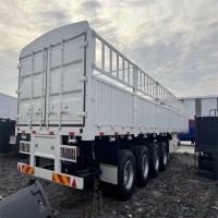 China 1 Year After-sales Service Van-type Livestock Transporter Semi-Trailer with Cattle Fence for sale
