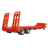 China 80 Tons Detachable Goose Neck Low Loaders Lowboy Semi Trailer with Heavy Duty Grade for sale