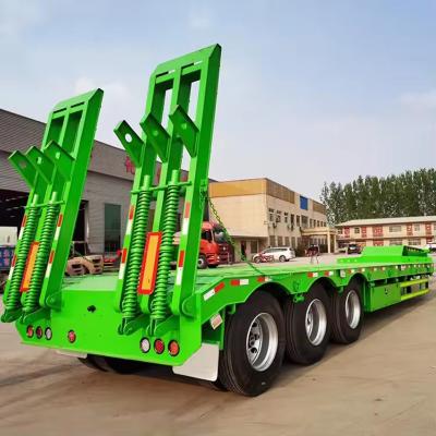 China 180T 200T Extendable Modular Low Bed Flatbed Trailer 16 Axles in 8 Lines Heavy Duty Loader Truck for sale