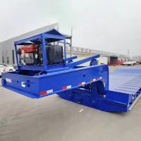 China Used Trucks Spare Parts Low Bed 2 Axle 30-60 Ton Truck Trailer with Flatbed Design for sale