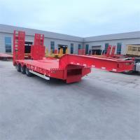 China 60ton 20FT Flat Bed Container 40FT Flatbed Semi Truck Trailer with High Load Capacity for sale