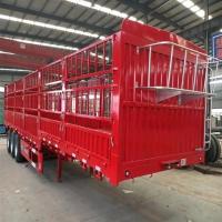 China Three-Axis Flower Basket Animal Carrier Mesh Cargo Fence Semi-Trailer Made of Steel for sale