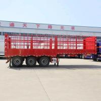 China Cross Arm Type 3 Axle 40 Ton Fence Semi-Trailer with Air Suspension Axle and Versatile for sale