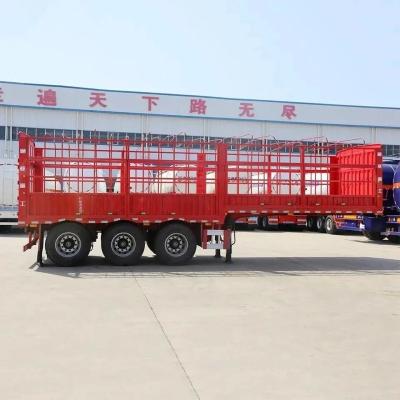 China Cross Arm Type 3 Axle 40 Ton Fence Semi-Trailer with Air Suspension Axle and Versatile for sale