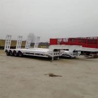 China 20 Ton Heavy Duty Industrial Transport Flatbed Platform Full Low Bed Trailer with No ABS for sale