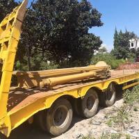 China 20 Ton Heavy Duty Industrial Transport Flatbed Platform Full Low Bed Trailer with No ABS for sale