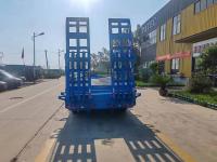 China 20 Ton Heavy Duty Industrial Transport Flatbed Platform Full Low Bed Trailer with No ABS for sale
