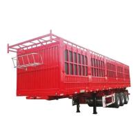 China 40t 60 Ton 3 Axle High Side Fence Live Stock Cattle Transport Fencestake Semi Trailer for sale
