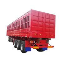 China 40t 60 Ton 3 Axle High Side Fence Live Stock Cattle Transport Fencestake Semi Trailer for sale