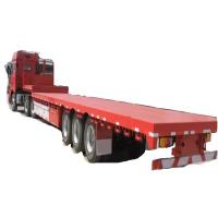 China 50 FT Semi Trailer Flatbed Tow Truck with Hydraulic Low Bed Trailer Heavy Duty Grade for sale