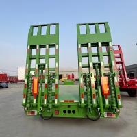 China 50 FT Semi Trailer Flatbed Tow Truck with Hydraulic Low Bed Trailer Heavy Duty Grade for sale