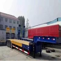 China 50 FT Semi Trailer Flatbed Tow Truck with Hydraulic Low Bed Trailer Heavy Duty Grade for sale