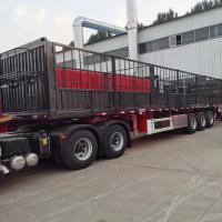 China Steel 3 Axle High Side Fence Live Stock Cattle Transport Semi Trailer 40t 60 Ton for sale