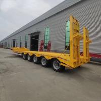 China 10 Tire Number Iron 3 Axle Flatbed Semi Trailer Semi Truck Trailers Lowbed Semitrailer for sale