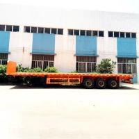 China 10 Tire Number Iron 3 Axle Flatbed Semi Trailer Semi Truck Trailers Lowbed Semitrailer for sale