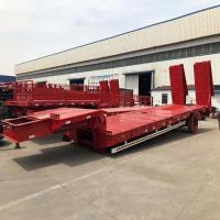China 10 Tire Number Iron 3 Axle Flatbed Semi Trailer Semi Truck Trailers Lowbed Semitrailer for sale