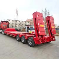 China High Load Capacity 2-Axle 80t Low Bed Container Chassis Flatbed Trailer Customization for sale