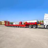 China Manual Landing Leg 60-80 Ton Lowboy Semi Trailer with Dolly 3 4 5 Axle 1820mm Tread for sale