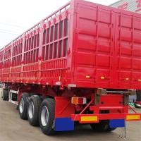 China Steel 3 Axles 4 Axle Side Wall Fence Semi-Trailer with ABS Anti-lock Braking System for sale