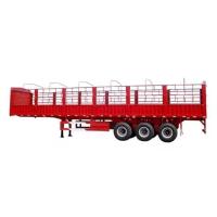 China Steel 3-Axis Fruit and Vegetable Livestock Semi-Trailer Pile Fence Dry Semi-Trailer for sale