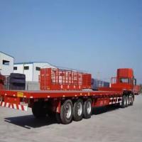 China 20 40 50 53 40FT Container Transport Trailer Flatbed Iron Semi-Trailer for Cargo Truck for sale
