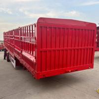 China 60 Tons Warehouse Semi Trailer with High Side Fence 2 Axles 3 Axles and Tread 1820mm for sale