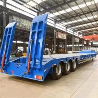 China 40FT 80 Tons Carbon Steel Flatbed Semi Trailer for Container Transport Customization for sale