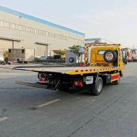China 3 Tons Light Duty I-Suzu Kv100 4X2 Slide Flat Bed Recovery Tow Truck for Kyrgyzstan for sale