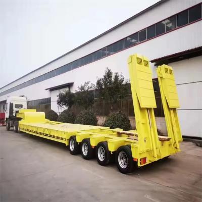 China 20FT 40FT Flat Bed Transport Container Flatbed Trailer with 10 Tires and 2.3 Axles for sale
