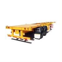 China 2.3 Axle Number Container Semi Trailer Flat Bed Trailer for sale