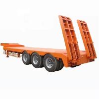 China 2.3 Axle Number Container Semi Trailer Flat Bed Trailer for sale