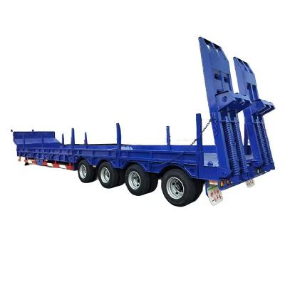 China 30 Ton Low Flat Bed Trailer 2.3 Axle Number Suitable for Long Distance Transport for sale