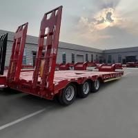 China Self-dumping 6-Line 12-Axle Gooseneck Low Bed Semi-Trailer for Heavy Duty Machinery for sale