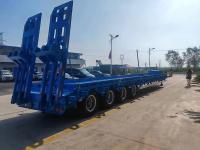 China 35 Ton 2 Axles Flatbed Low Bed Utility Truck Semi Trailer No ABS Anti-lock Braking System for sale