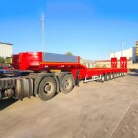 China 35 Ton 2 Axles Flatbed Low Bed Utility Truck Semi Trailer No ABS Anti-lock Braking System for sale