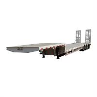 China 35 Ton 2 Axles Flatbed Low Bed Utility Truck Semi Trailer No ABS Anti-lock Braking System for sale
