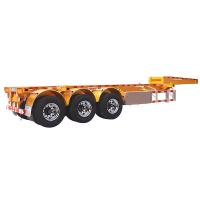 China 3 Axle Flatbed Trailer with 10 Tire Number and Trailing Arm Type Suspension for sale