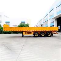 China Trailing Arm Type Suspension Lowbed Trailer 50 60 Ton Gooseneck Lowboy Semi Truck for sale