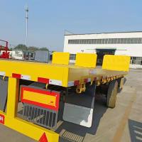China 60tons Capacity Extendable Flatbed Trailer with 4 Axles and Low Fuel Consumption for sale