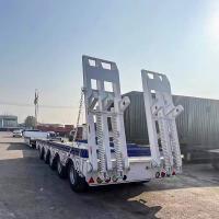 China Trailing Arm Suspension System 40 Foot Flatbed Semi-Trailer for Container Transport for sale