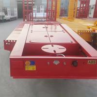China 40 Tons Low Bed Truck Trailer for Logistic Transportation in Saudi Arabia No ABS for sale